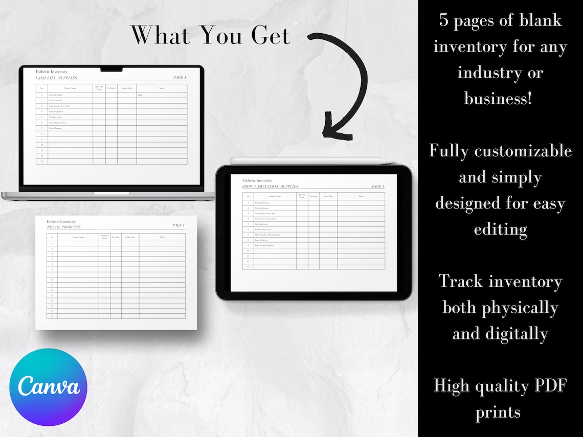 Inventory Spreadsheet Blank Inventory Spreadsheet Salon Inventory ...