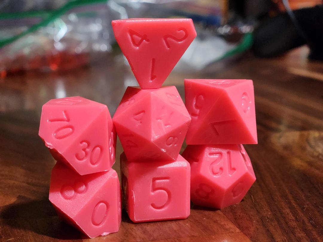 Dreamhouse Pink Polyhedral Dice Set - Raw Plastic - Etsy