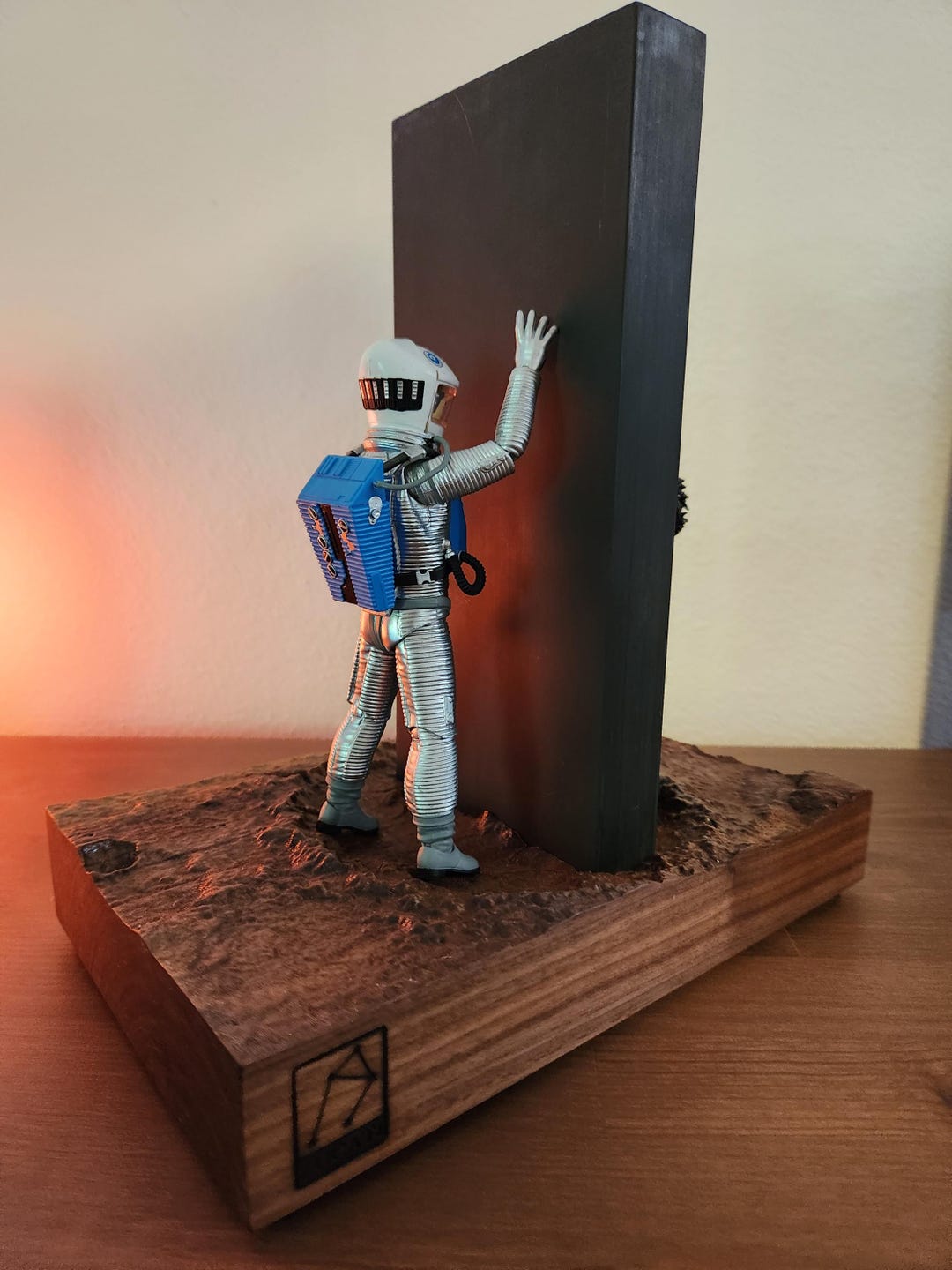 Limited Edition Slate Monolith Sculpture: Walnut Base, Super7 Figures ...