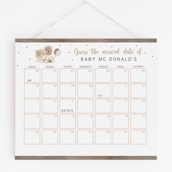 Bear Baby Shower Printables - Etsy