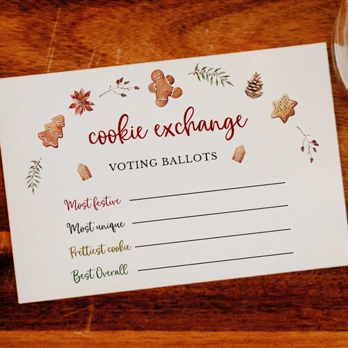 Editable Holiday Cookie Exchange Party Pack Christmas Cookie - Etsy