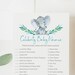 Elephant Celebrity Baby Names Game Printable Blue Elephant Baby Shower ...
