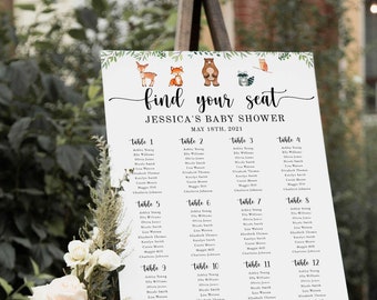 Baby Shower Seating Chart Sign Seating Plan Template Find | Etsy