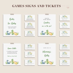 Dinosaur Baby Shower Games, Dino Baby Shower Bundle, Boy Baby Shower ...
