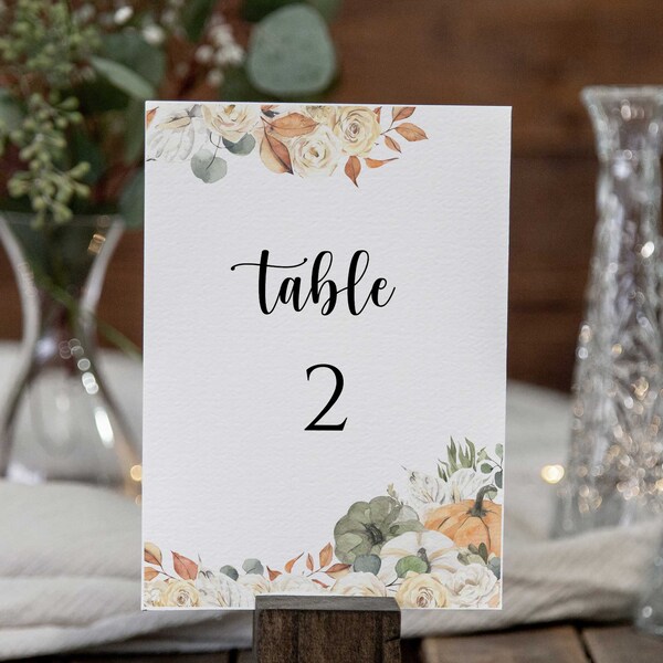Table Number Cards - Etsy
