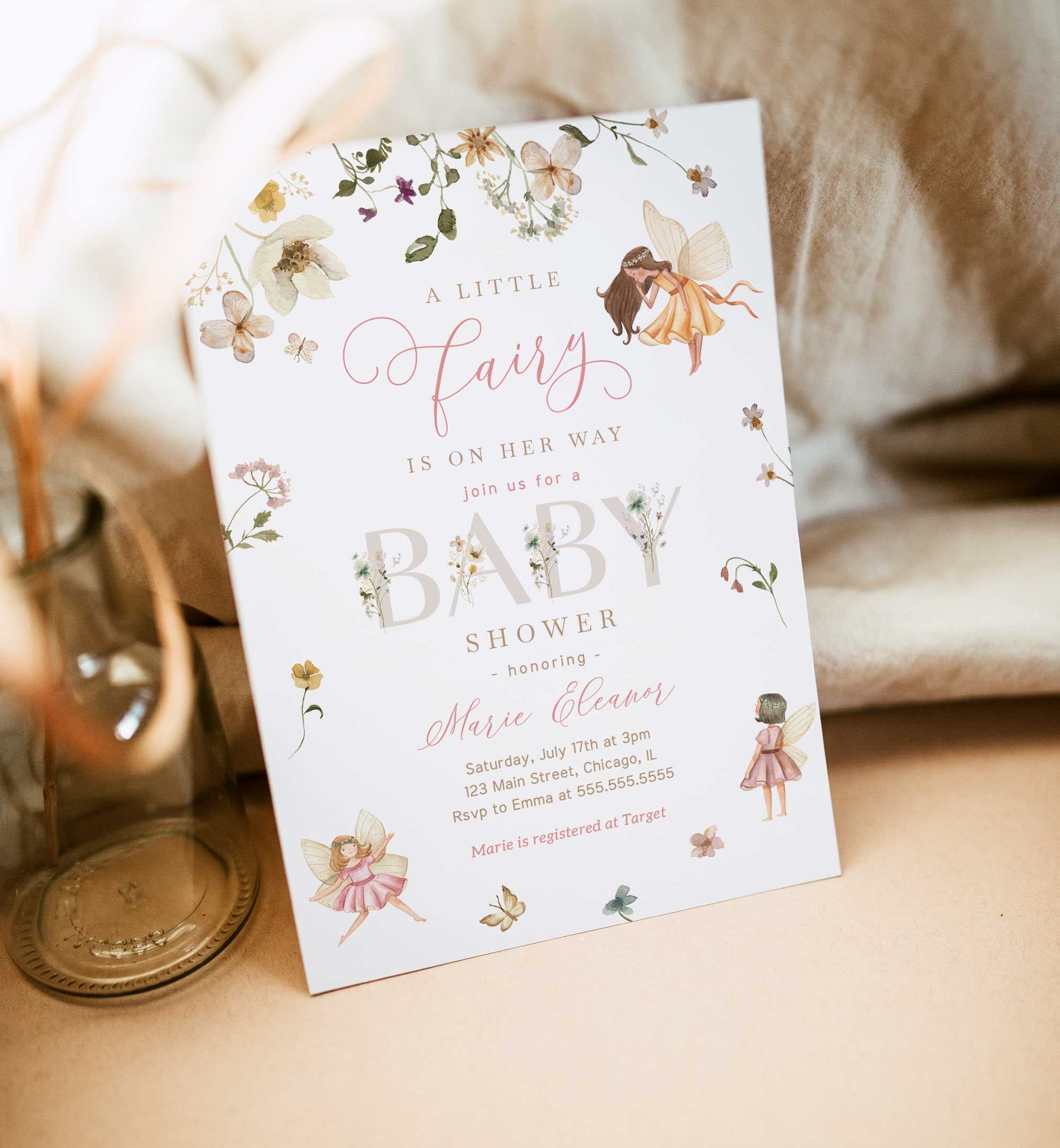 Fairy Baby Shower Invitation Fairy Baby Shower Invite - Etsy