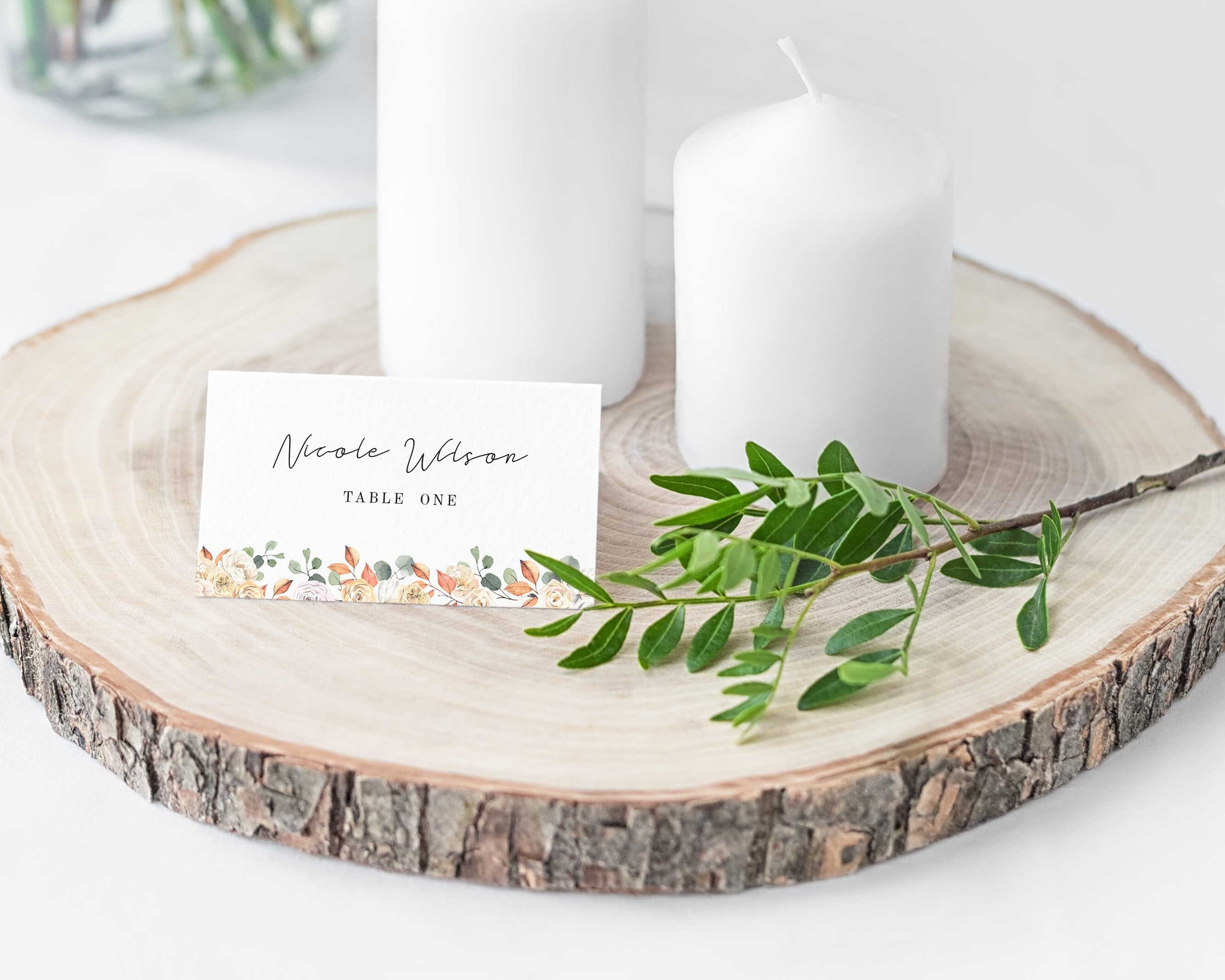 Place Cards Template Fall Table Name Cards Printable Escort - Etsy