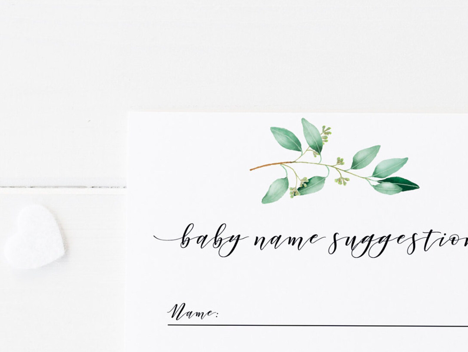 Baby Name Suggestion Card Printable Baby Name Game Gender - Etsy