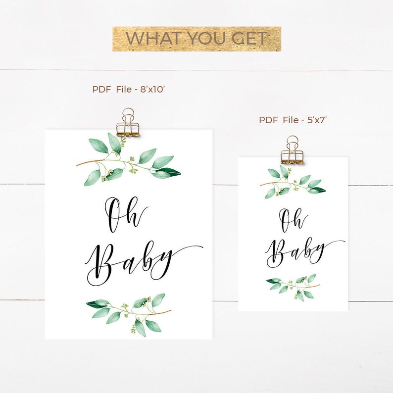 Oh Baby Gender Neutral Baby Shower Decor Oh Baby Sign Oh - Etsy