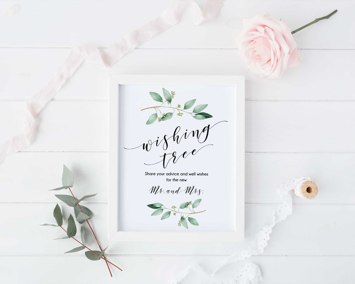 Wedding Wishing Tree Sign Wish Tree Wedding Guestbook Sign - Etsy