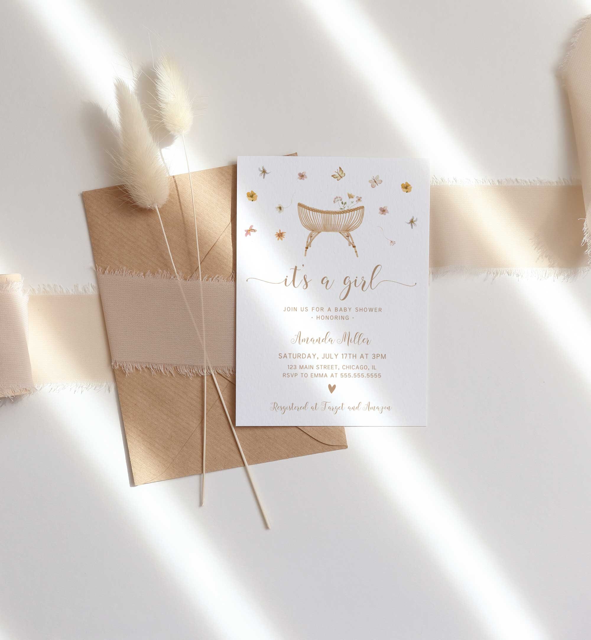 Boho Baby Shower Invitation Bundle Boho Baby Shower | Etsy