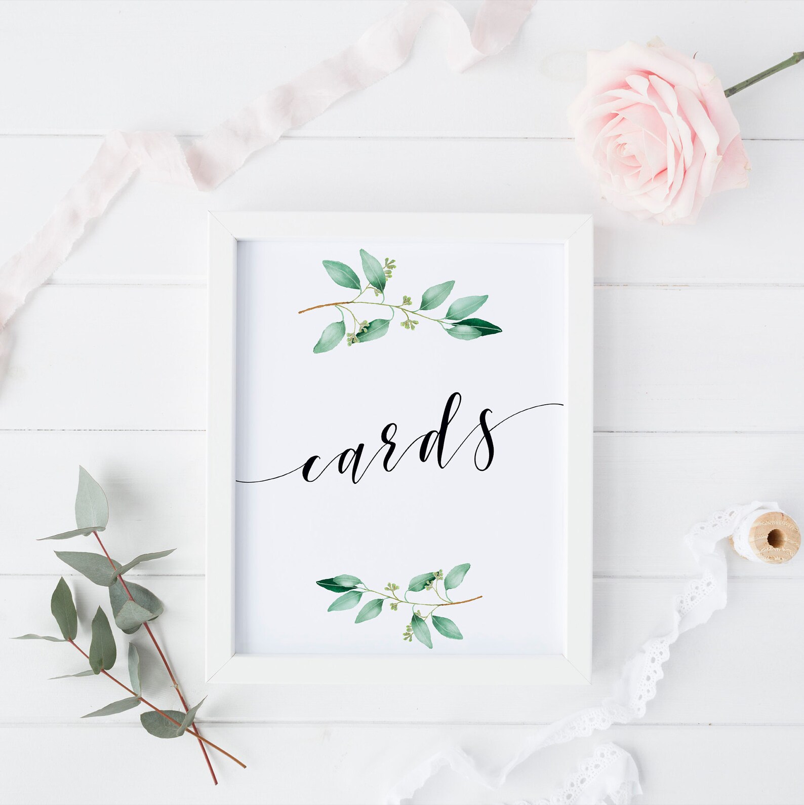 Greenery Cards Sign Wedding Card Box Sign Greenery Wedding - Etsy