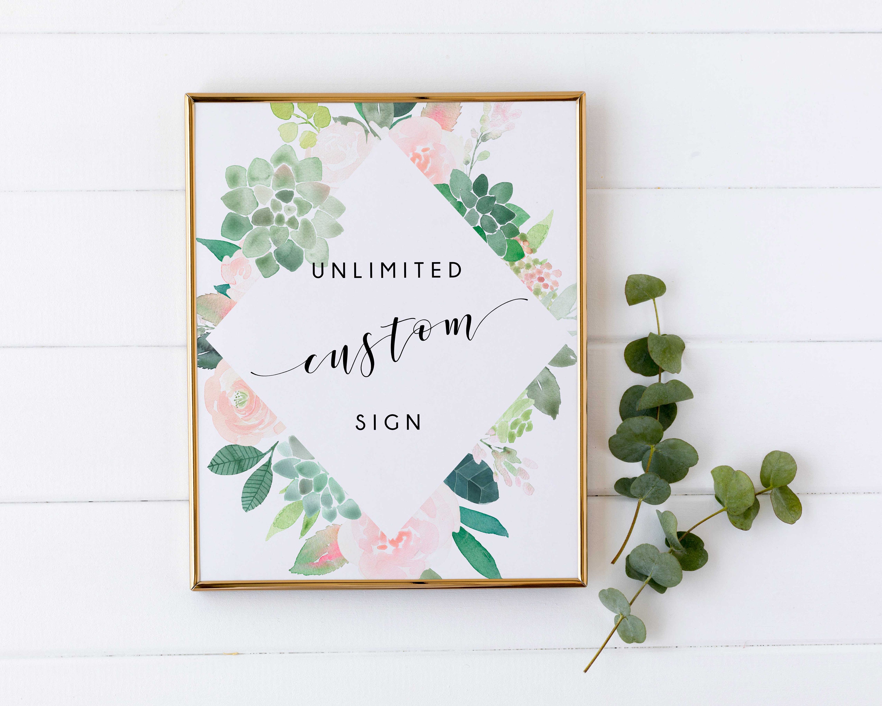 Succulent Sign Template Fully Editable Succulent Sign - Etsy Canada