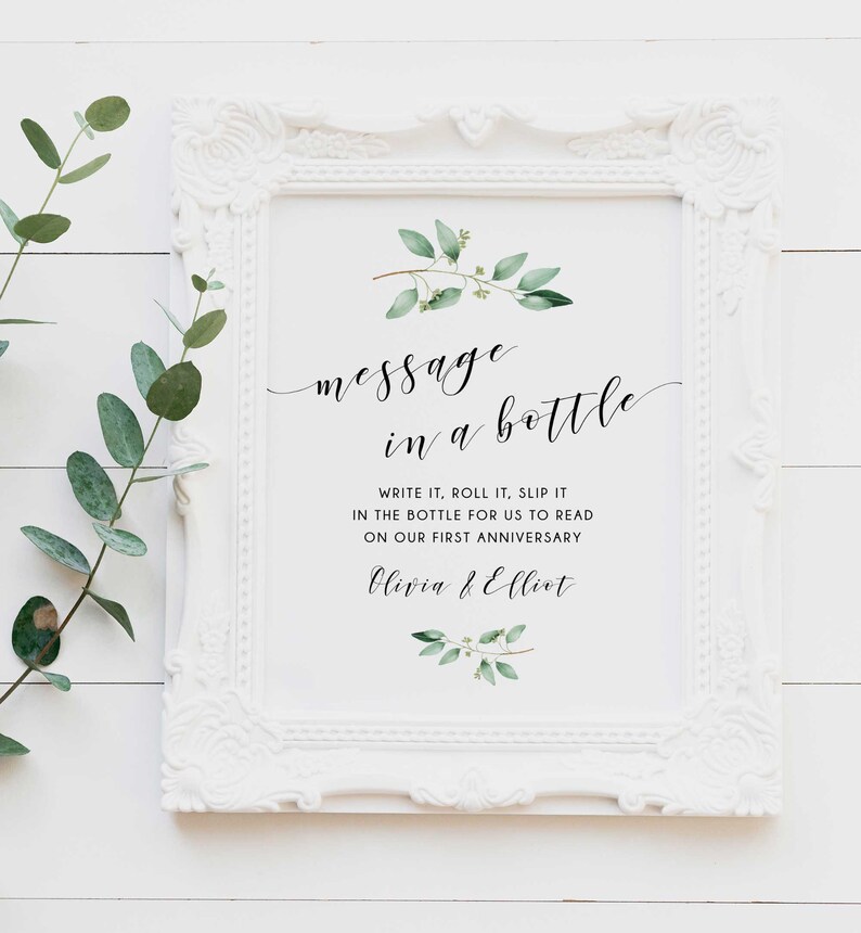 Message in a Bottle Sign Message in a Bottle Template - Etsy