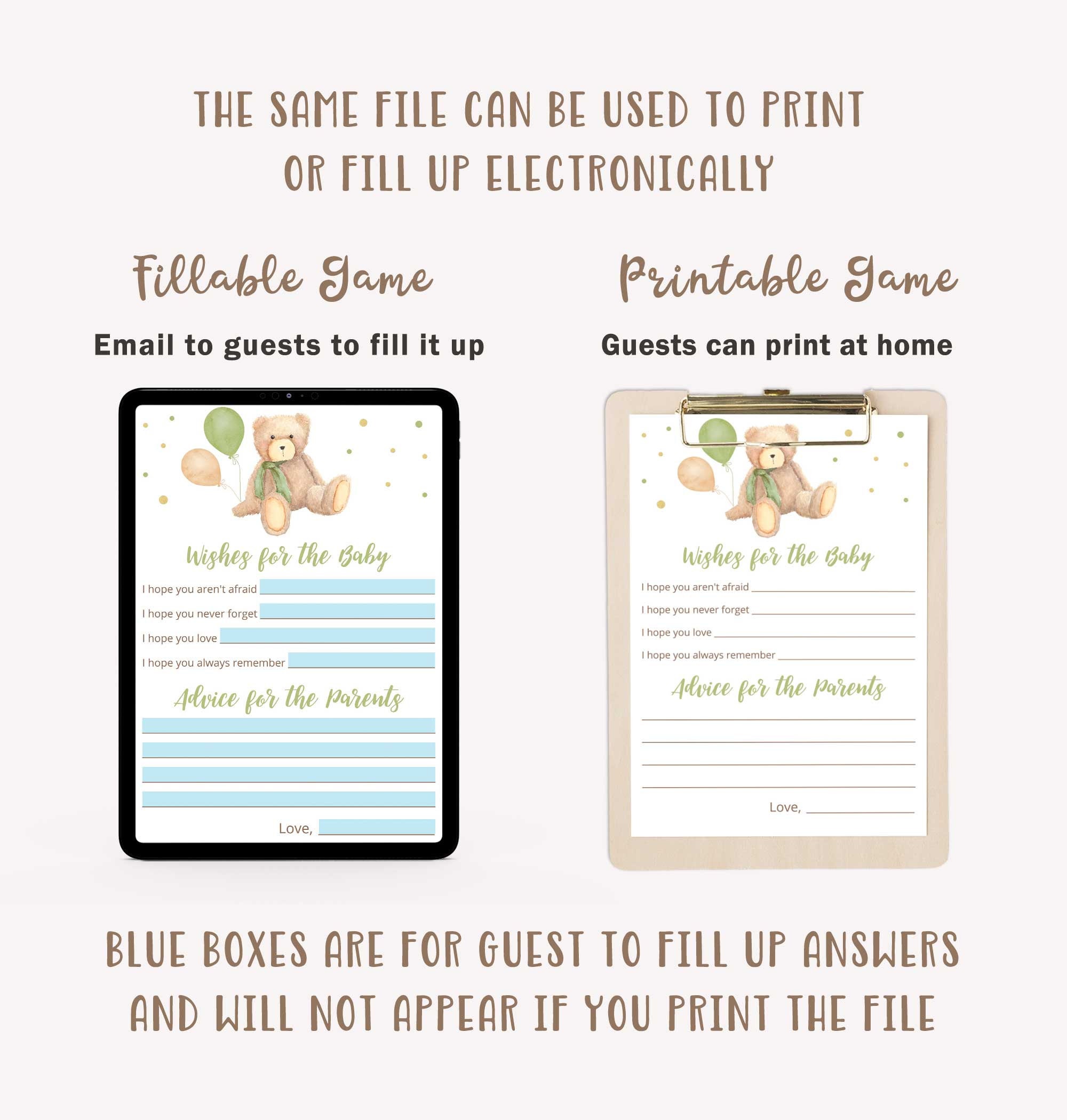 Teddy Bear Baby Shower Game Bundle Virtual Baby Shower Games | Etsy