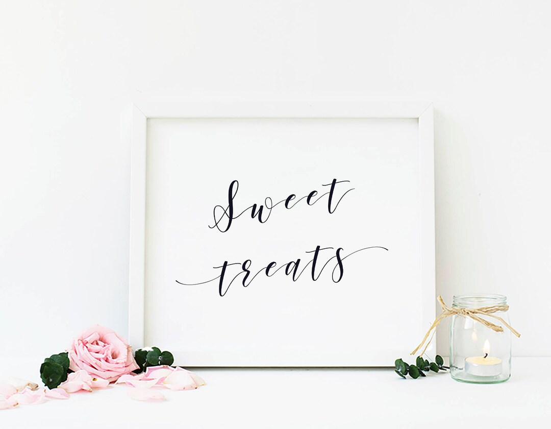 Sweet Treats Sign, Rustic Wedding Signs, Dessert Bar Sign, Candy Bar ...