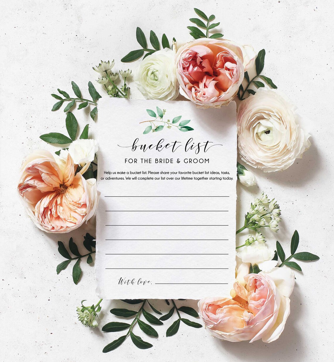 Wedding Bucket List Cards Printable Bucket List Wedding - Etsy