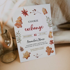 Christmas Cookie Exchange Invitation, Christmas Party Invitation ...