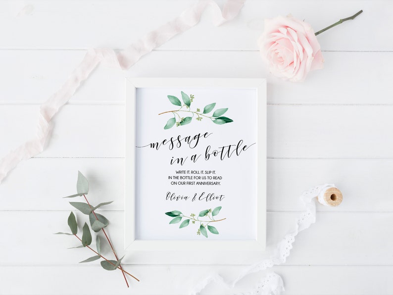 Message in a Bottle Sign Message in a Bottle Template | Etsy