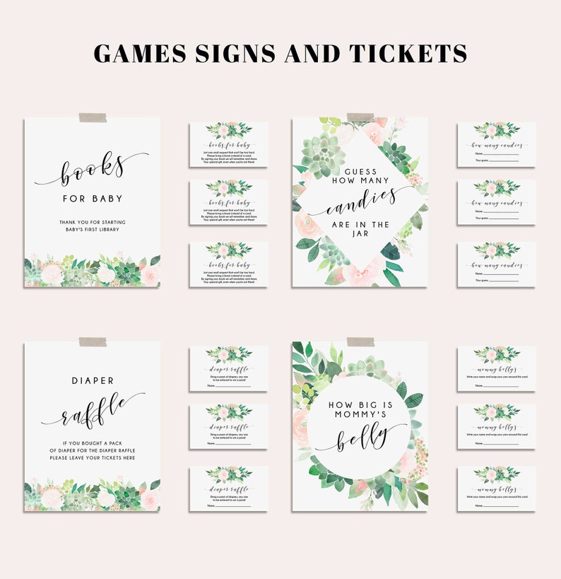 Baby Shower Games Bundle, Baby Games Bundle, Baby Shower Games EDITABLE ...