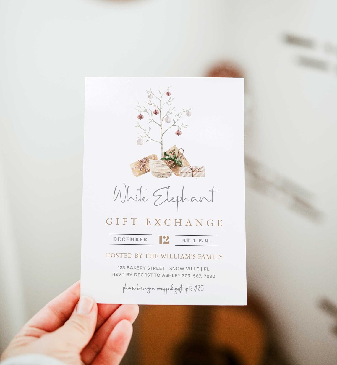 White Elephant Party Invitation White Elephant Gift Exchange - Etsy