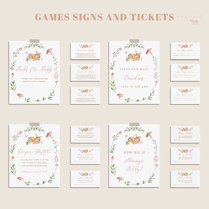 Oh Deer Baby Shower Games Bundle, Woodland Deer Baby Games Bundle ...