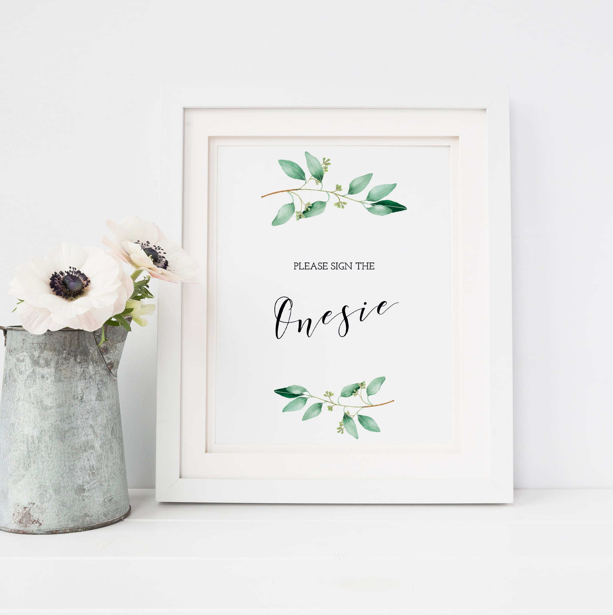 Onesie Guestbook Sign the Onesie Sign Baby Shower Guest Book | Etsy