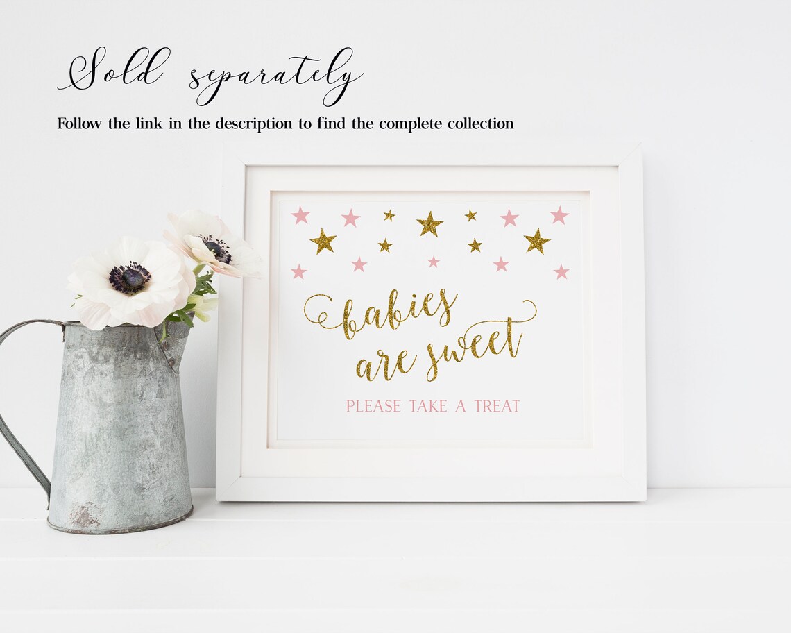 Girl Baby Shower Gift Table Sign Printable Twinkle Little | Etsy