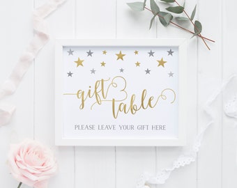 Girl Baby Shower Gift Table Sign Printable Twinkle Little | Etsy