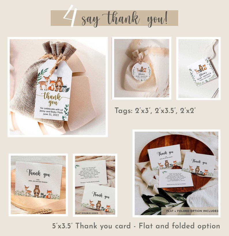 Woodland Baby Shower Bundle Baby Shower Games Decorations - Etsy