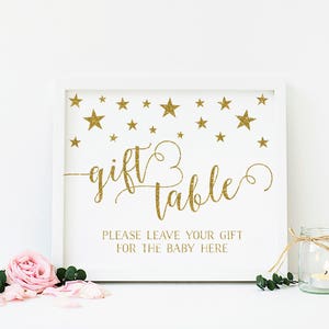 Twinkle Little Star Gift Table Sign, Twinkle Baby Shower Gifts Sign ...
