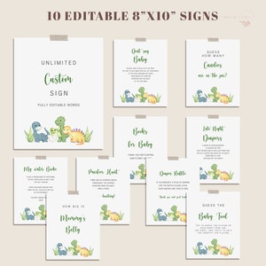 Dinosaur Baby Shower Games, Dino Baby Shower Bundle, Boy Baby Shower ...