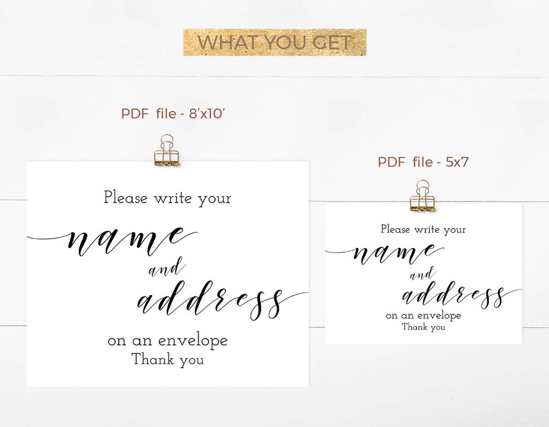 Write Your Name and Address on an Envelope Sign Rustic - Etsy