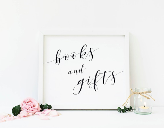 Books and Gifts Sign Books Sign Gifts Sign Printable Baby | Etsy