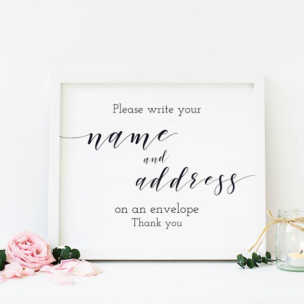 Address an Envelope Sign - Etsy