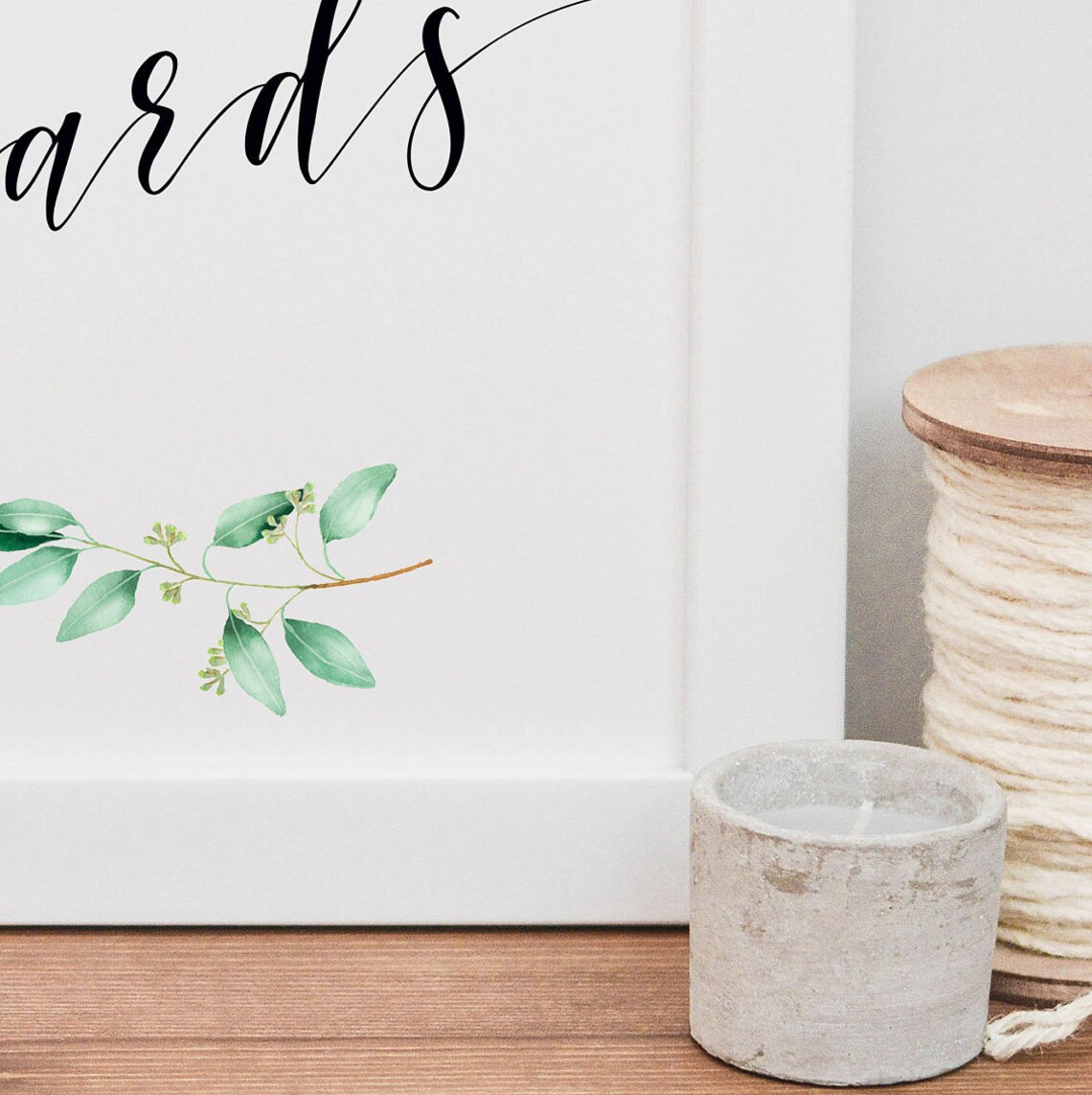 Greenery Cards Sign Wedding Card Box Sign Greenery Wedding - Etsy