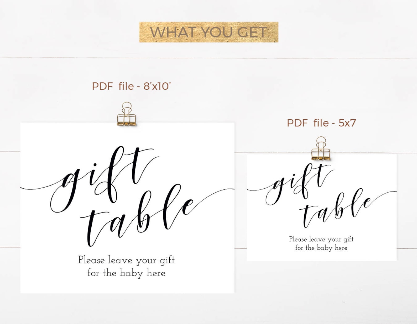 Calligraphy Baby Shower Decor Gift Table Sign Gifts Sign - Etsy