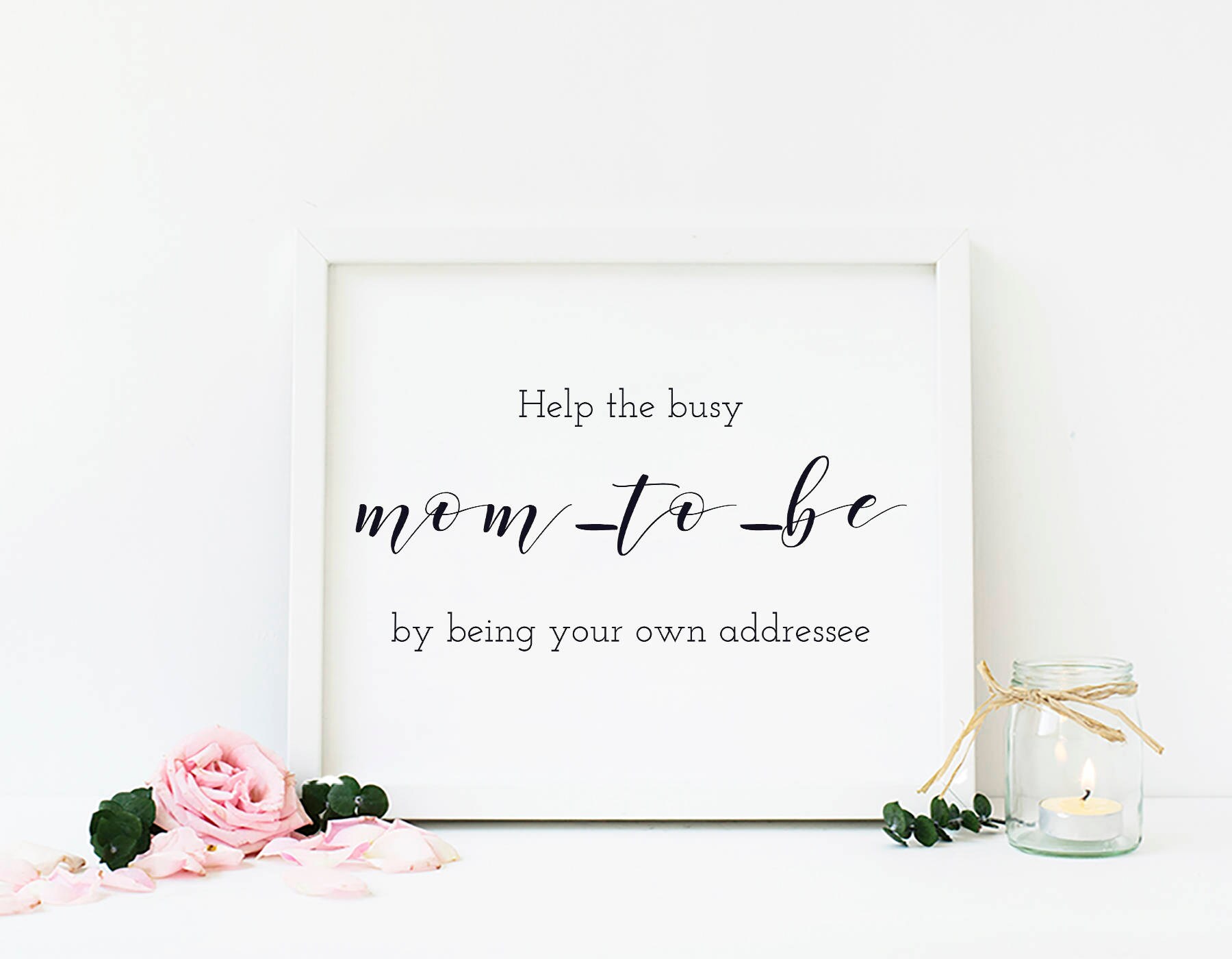 Help the Busy Mom to Be Write Your Address Baby Shower | Etsy