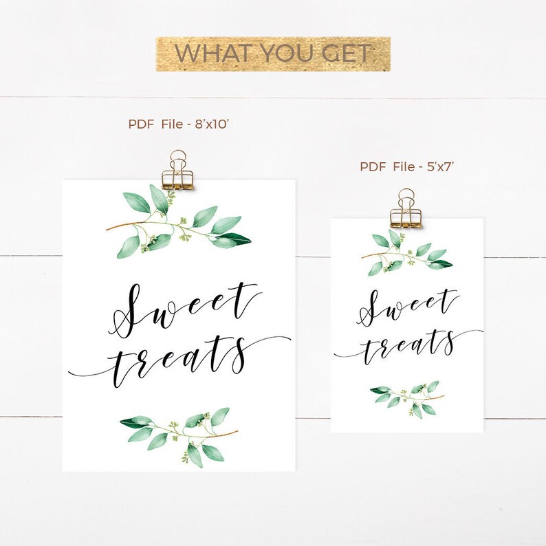 Sweet and Treats Sign Printable Sweet Treats Sign Dessert | Etsy