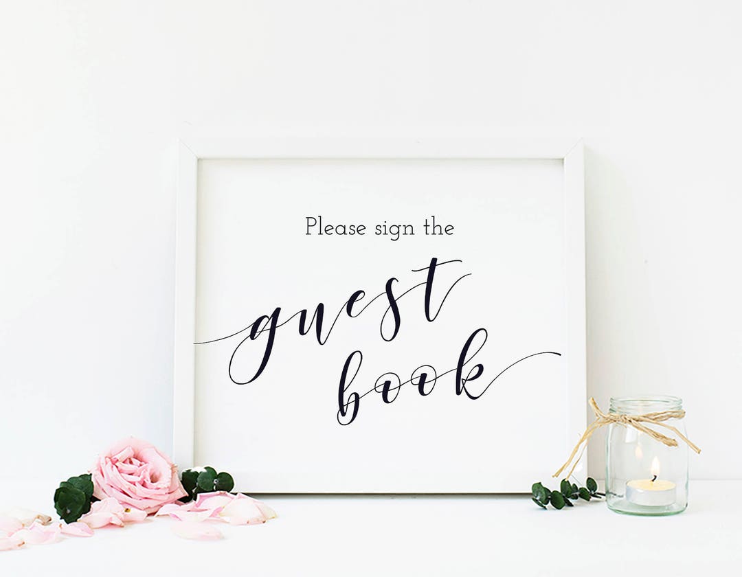 Rustic Baby Shower Guestbook Sign, Please Sign the Guestbook, Guest ...