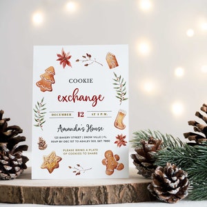 Christmas Cookie Exchange Invitation, Christmas Party Invitation ...