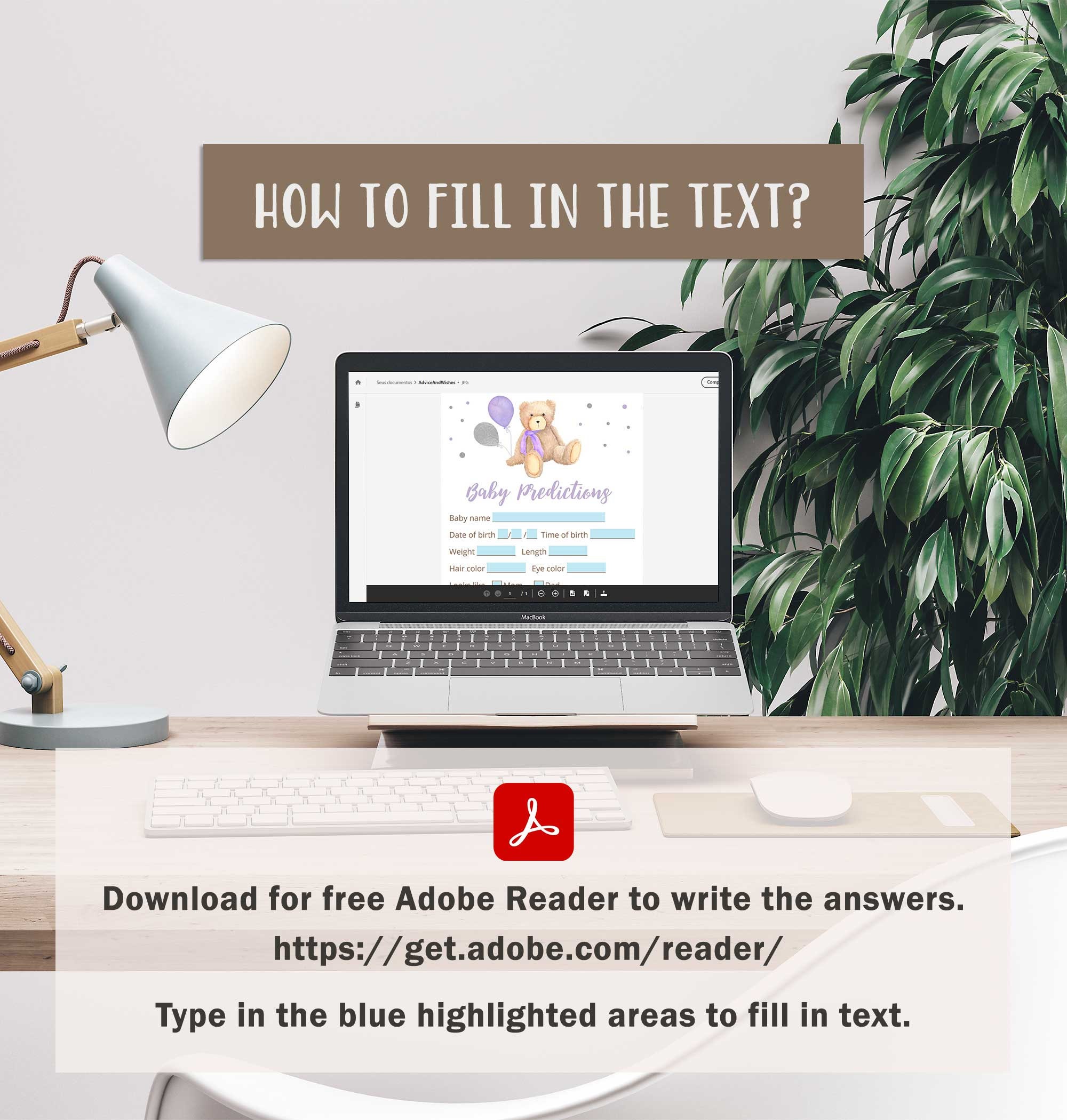 Teddy Bear Baby Shower Game Bundle, Purple Teddy Bear, Baby Girl ...