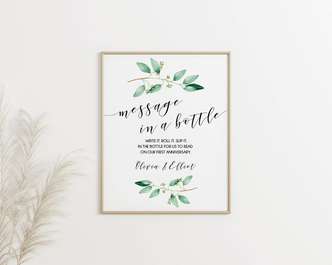 Message in a Bottle Sign Message in a Bottle Template | Etsy