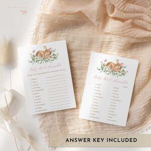 Oh Deer Baby Shower Games Bundle, Woodland Deer Baby Games Bundle ...