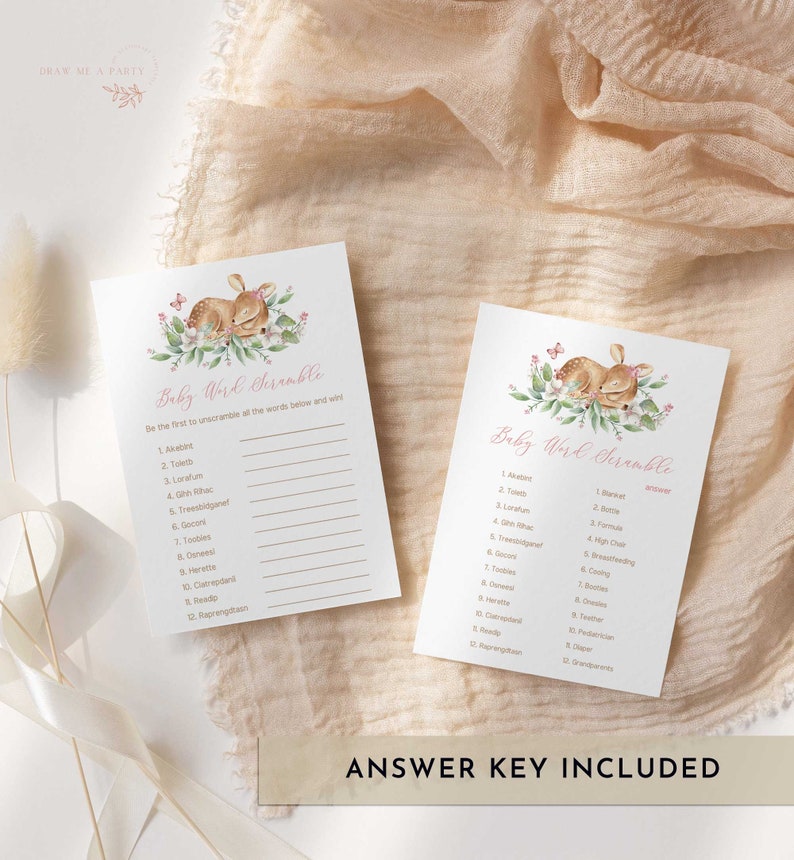 Oh Deer Baby Shower Games Bundle Woodland Deer Baby Games - Etsy