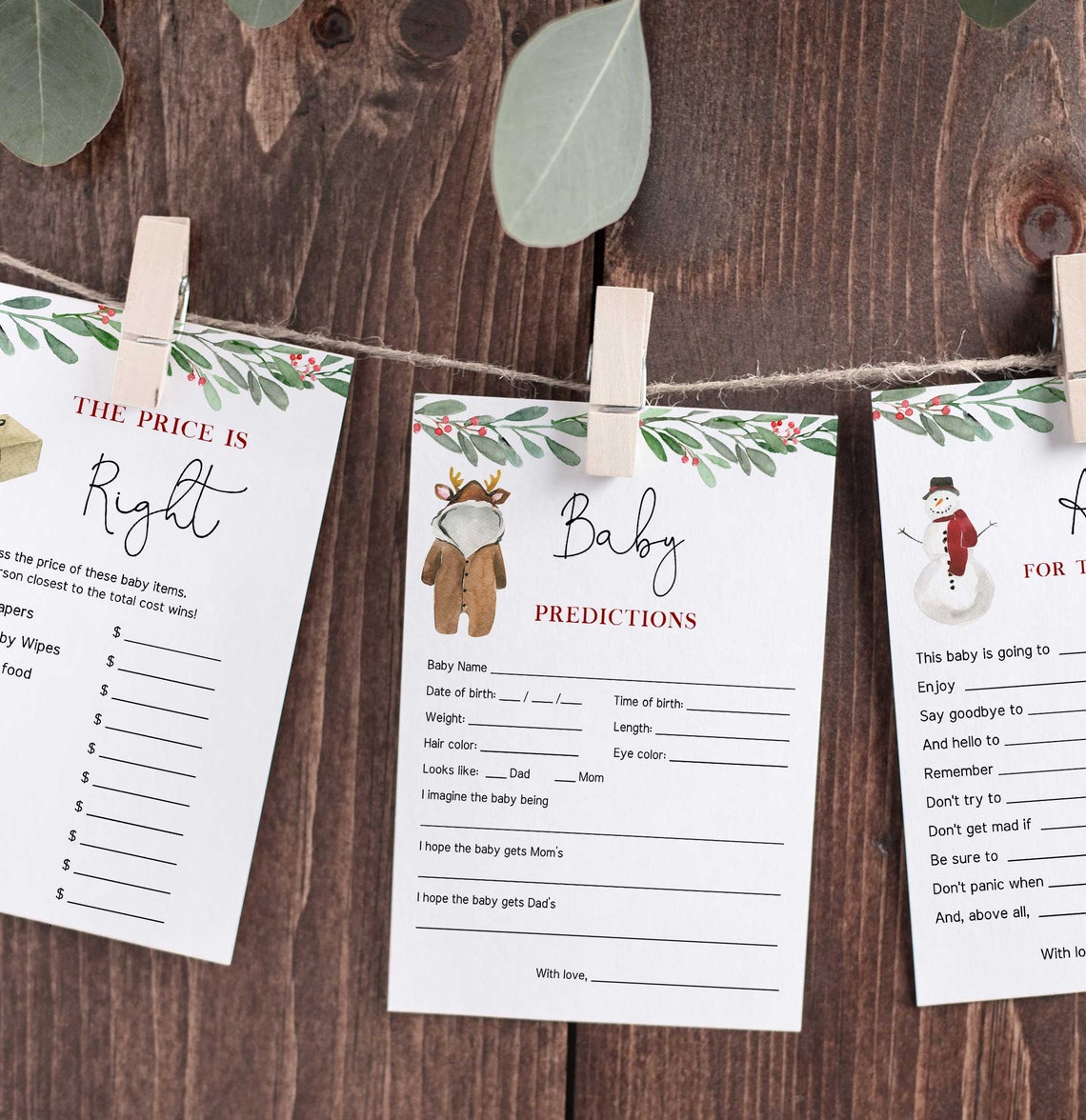 Christmas Baby Shower Games Bundle Christmas Baby Games - Etsy