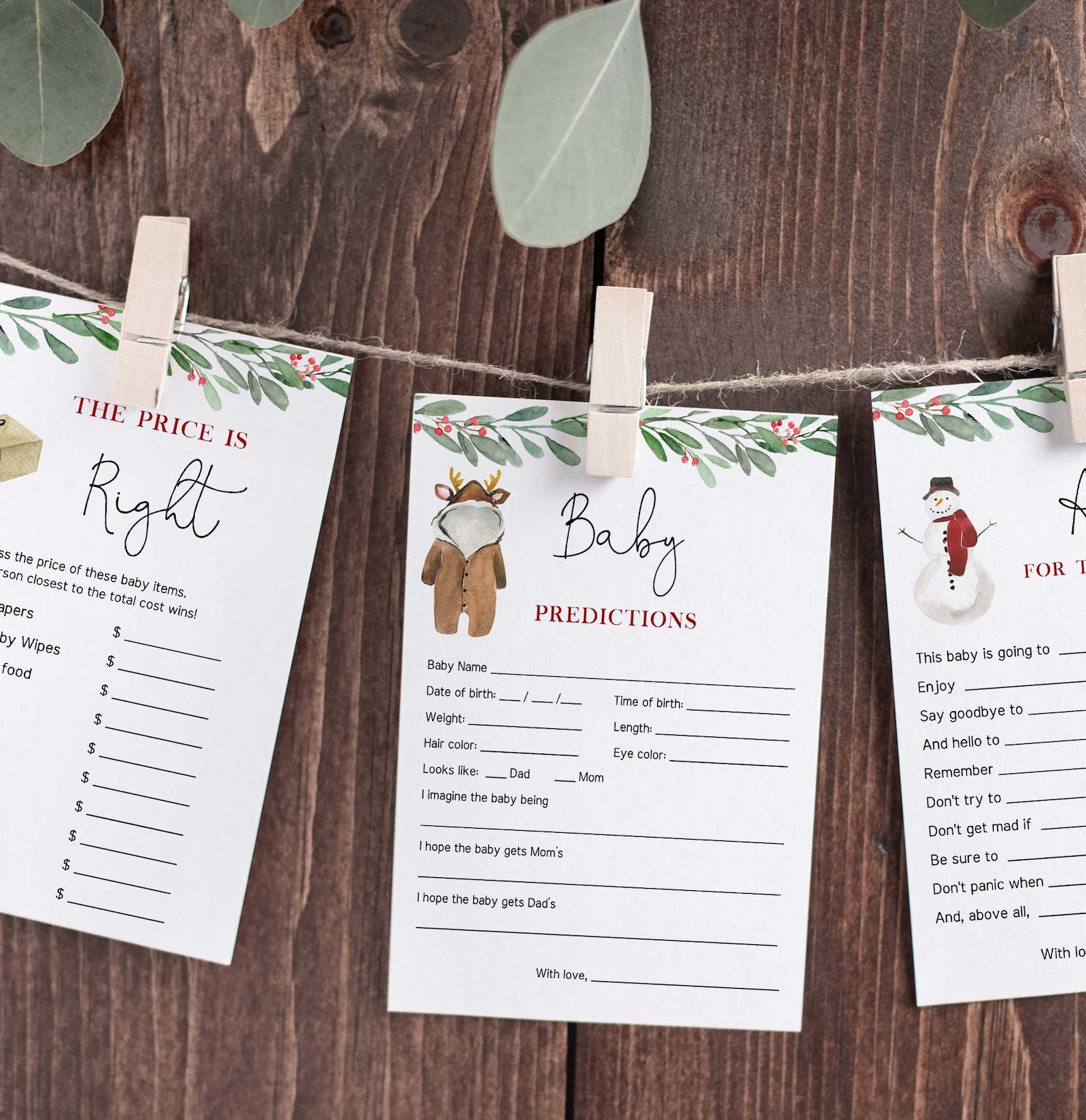 Christmas Baby Shower Games Bundle Christmas Baby Games - Etsy