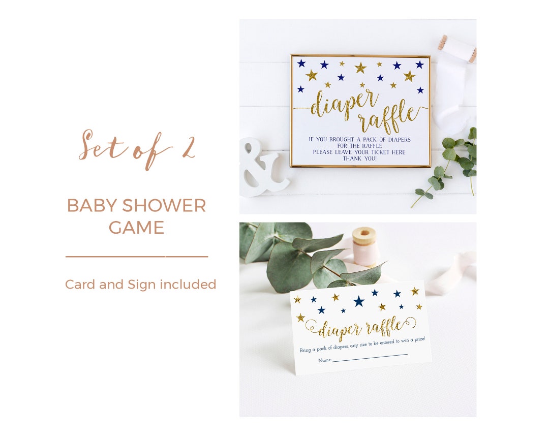 Diaper Raffle Tickets Baby Boy Shower, Digital Download, Twinkle Little ...