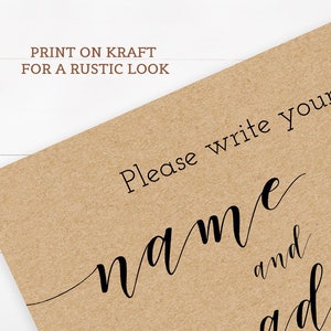 Write Your Name and Address on an Envelope Sign, Rustic Wedding, Name ...