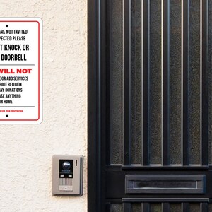 DO NOT KNOCK Sign - No Knocking Sign for Front Door Entry Way - Do Not ...